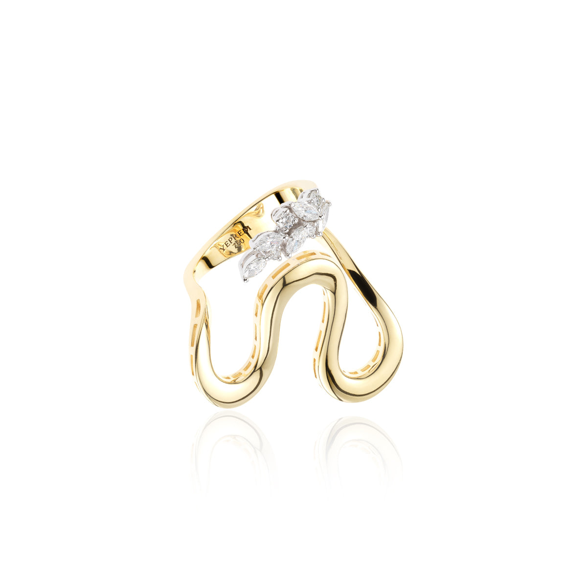 Golden Strada Stackable Ring - Yeprem Jewellery
