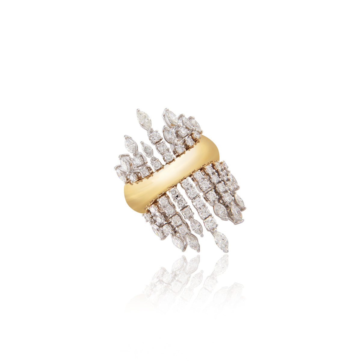 Golden Strada Stackable Ring - Yeprem Jewellery